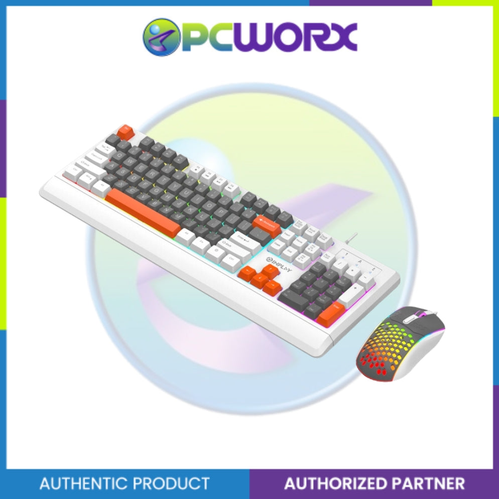 Inplay STX380 PRO Colorful Backlit Gaming Keyboard and Mouse with 3 Mi ...