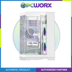 Coolman Spectra M-ATX Gaming PC Chassis - White – PCWORX