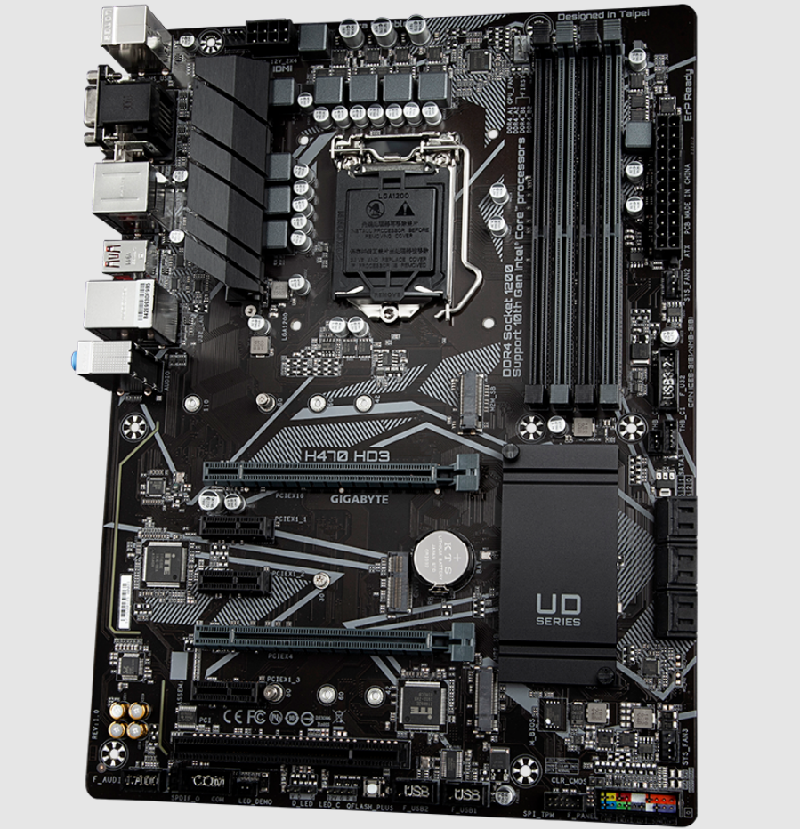Gigabyte GA-H470-HD3 DDR4 LGA1200 AVL ATX Motherboard | Gigabyte Mothe ...