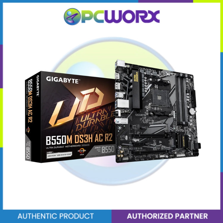 Gigabyte GA-B550M-DS3H-AC-R2 Wi-Fi AM4 DDR4 m-ATX Mobo – PCWORX