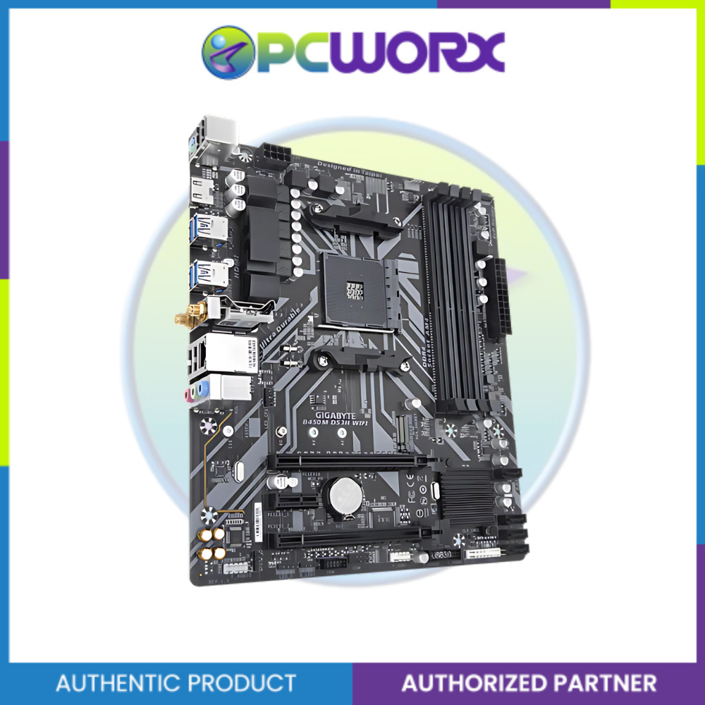 Gigabyte GA-B450M-DS3H-WIFI 4-DIMM DDR4 AM4 MATX Mother board Gigabyte ...