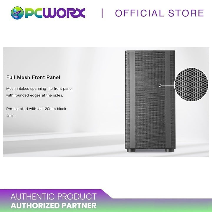 Tecware Flatline TG m-ATX Mini-Tower w/ 3x120mm fans Black – PCWORX