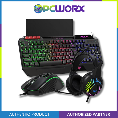 Aula T650 Wired Gaming Keyboard Combo 4 IN 1 Black – PCWORX