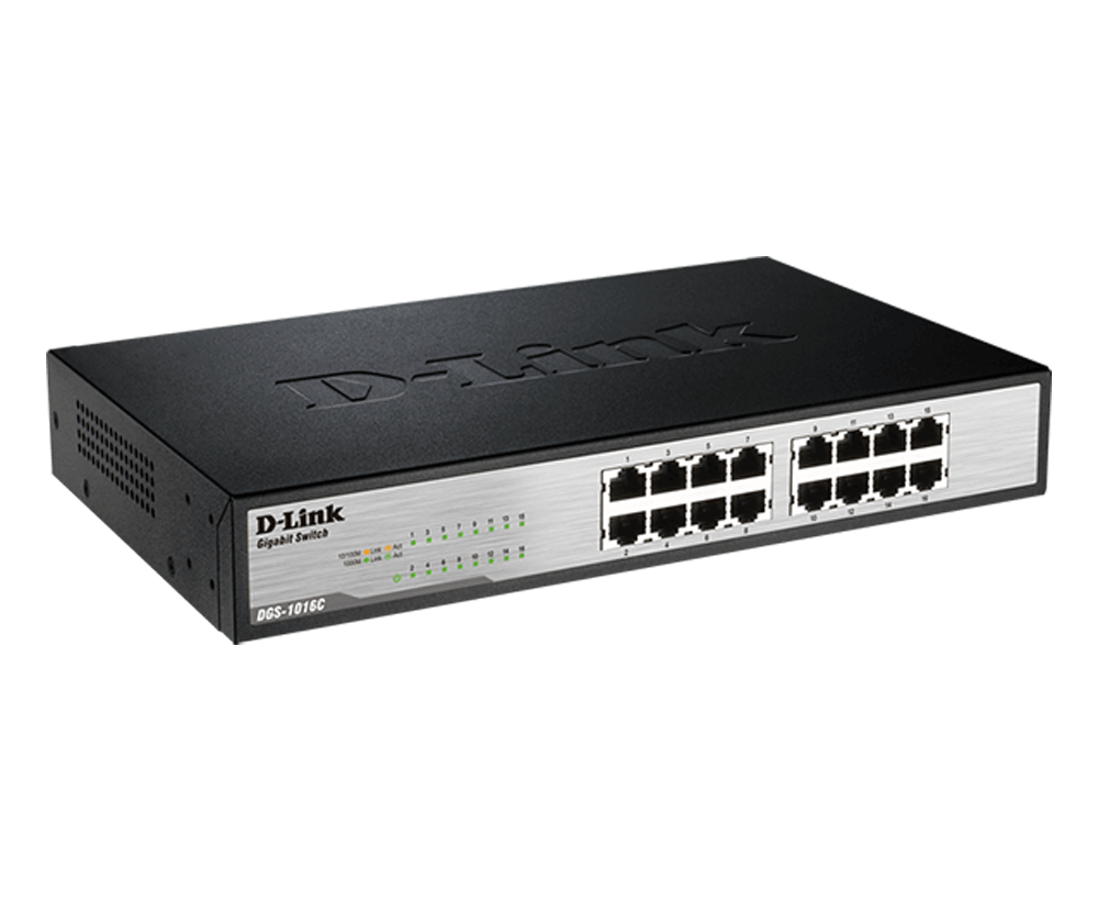D-LINK DGS-1016C 16-Port Gigabit Ethernet Unmanaged Switch – PCWORX