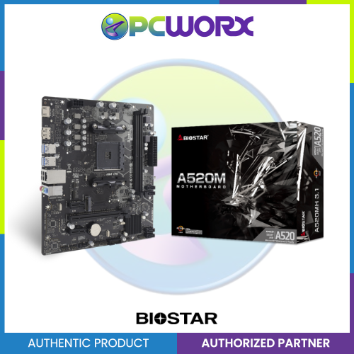 BIOSTAR A520MH 3.1 | AMD A520 AM4 W/ M.2 SSD SLOT Motherboard – PCWORX