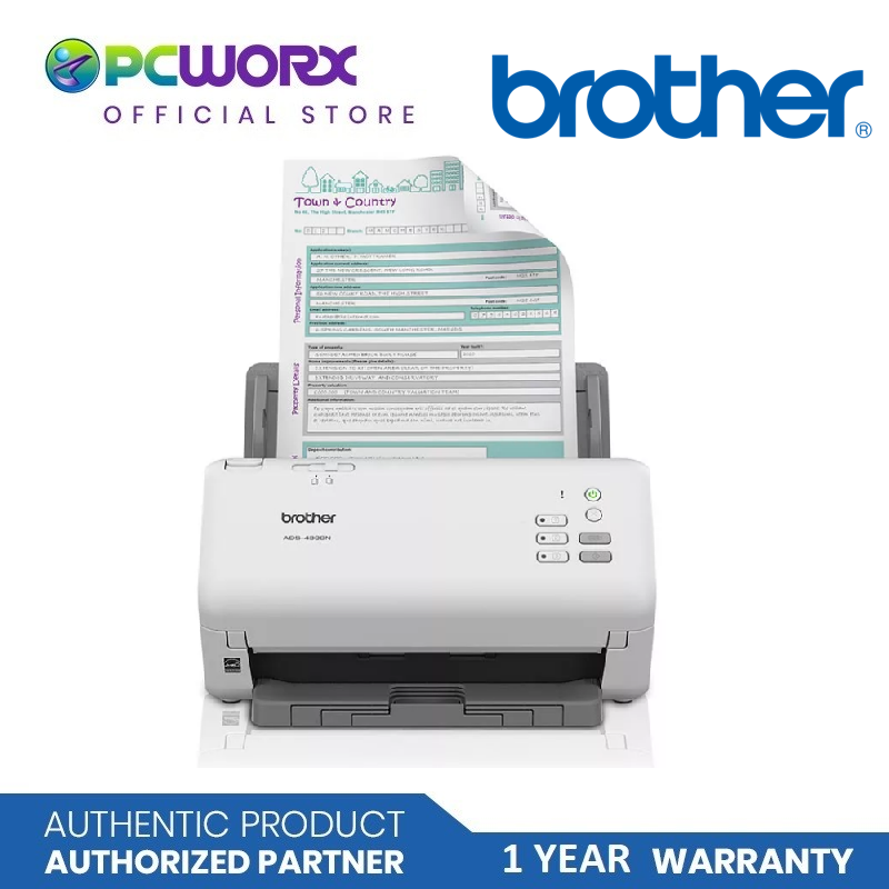 BROTHER ADS-4300N Network Desktop Document Scanner | Brother Wired Net ...