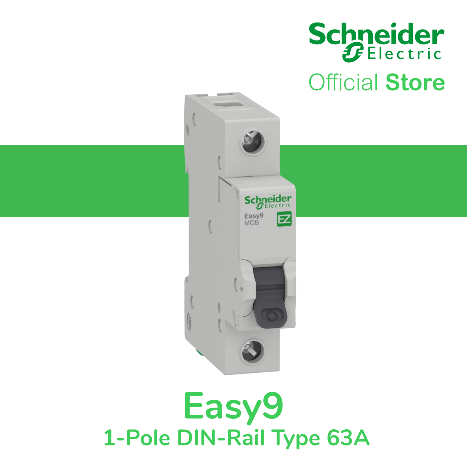 Schneider Easy9 IEC 1 Pole 63A DIN-Rail Type Miniature Circuit Breaker – PCWORX
