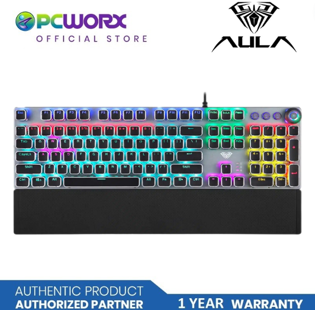 Aula F2088 Mechanical Keyboard Wired with Wrist Rest White I QWERTY KE ...