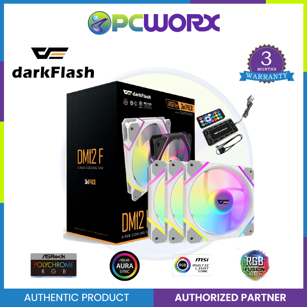 Darkflash DM12F 3in1 Combo 120mm CPU Cooler White — PCWORX