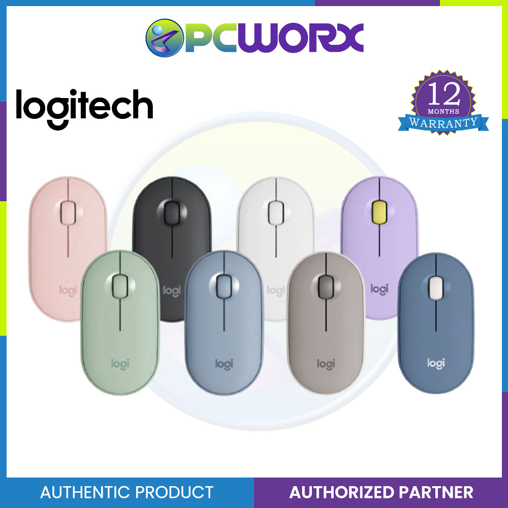 Logitech M350 Pebble Wireless Mouse,Bluetooth or 2.4 GHz with USB Mini ...
