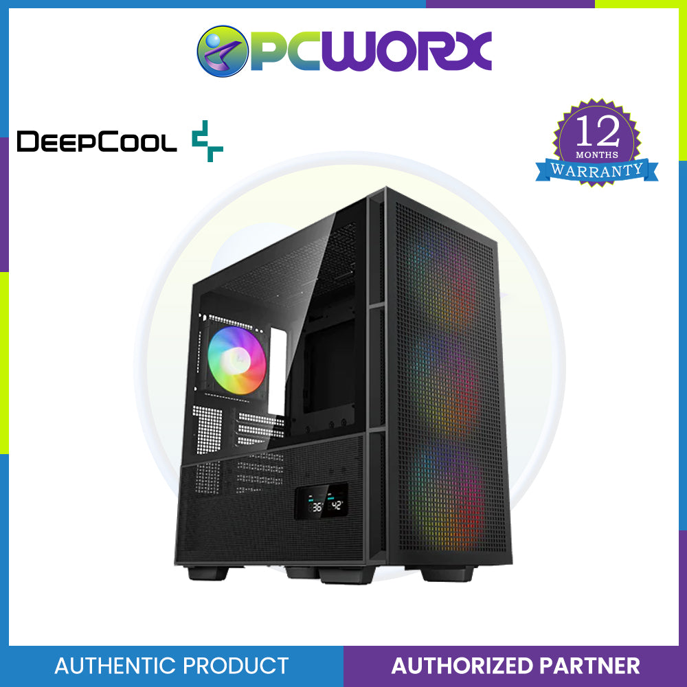 DeepCool CH560 Digital ATX Airflow case, Dual Status Display, 3X Pre-I ...