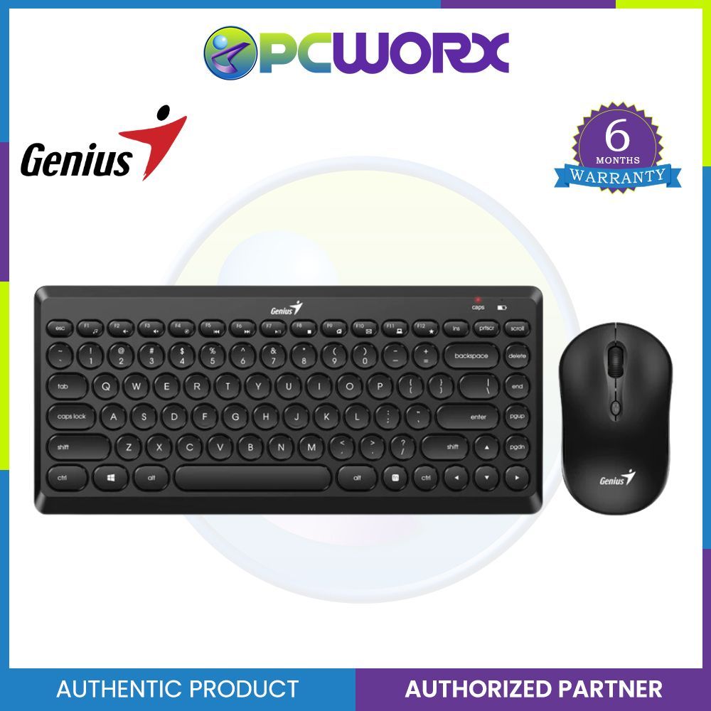 Genius LuxeMate Q8000 Stylish Wireless Keyboard & Mouse Combo - Black ...