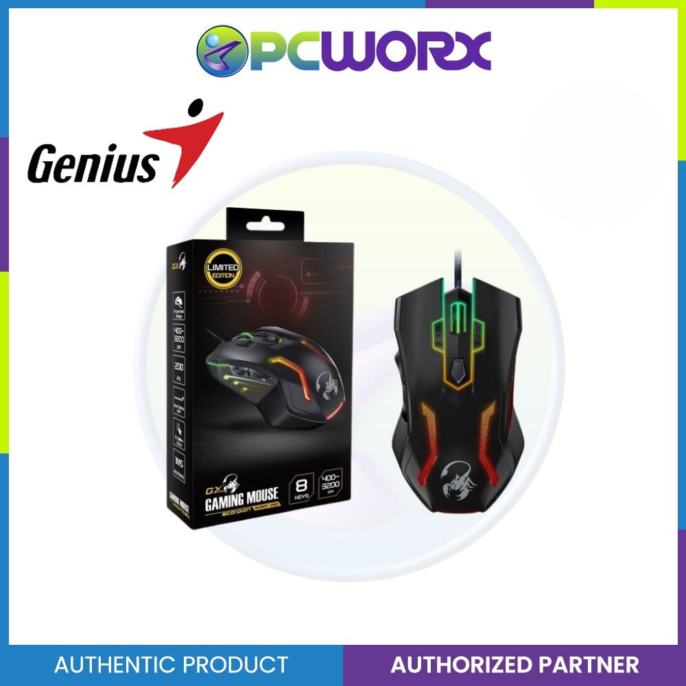 Genius GX-Gaming Scorpion Spear Pro Gaming Mouse with Programmable But ...
