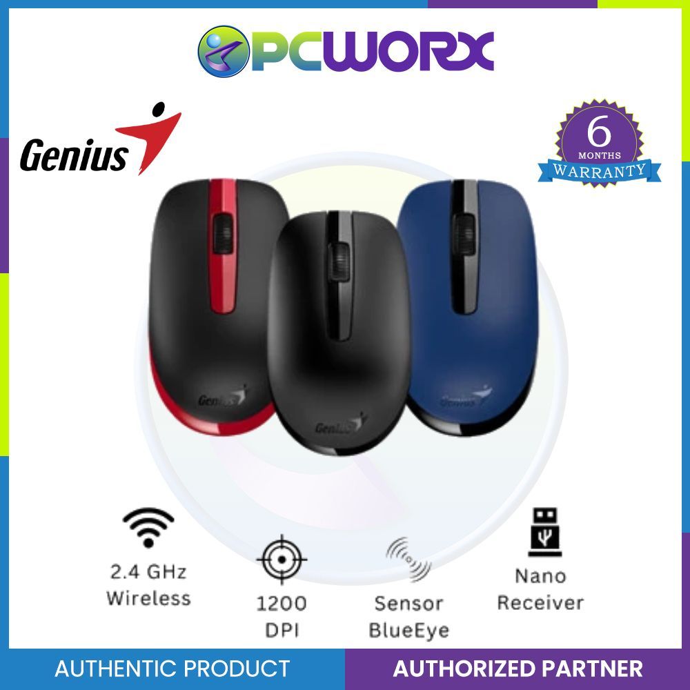 Genius NX-7007 Blueeye 2.4Ghz 1200 Dpi Wireless Mouse — PCWORX