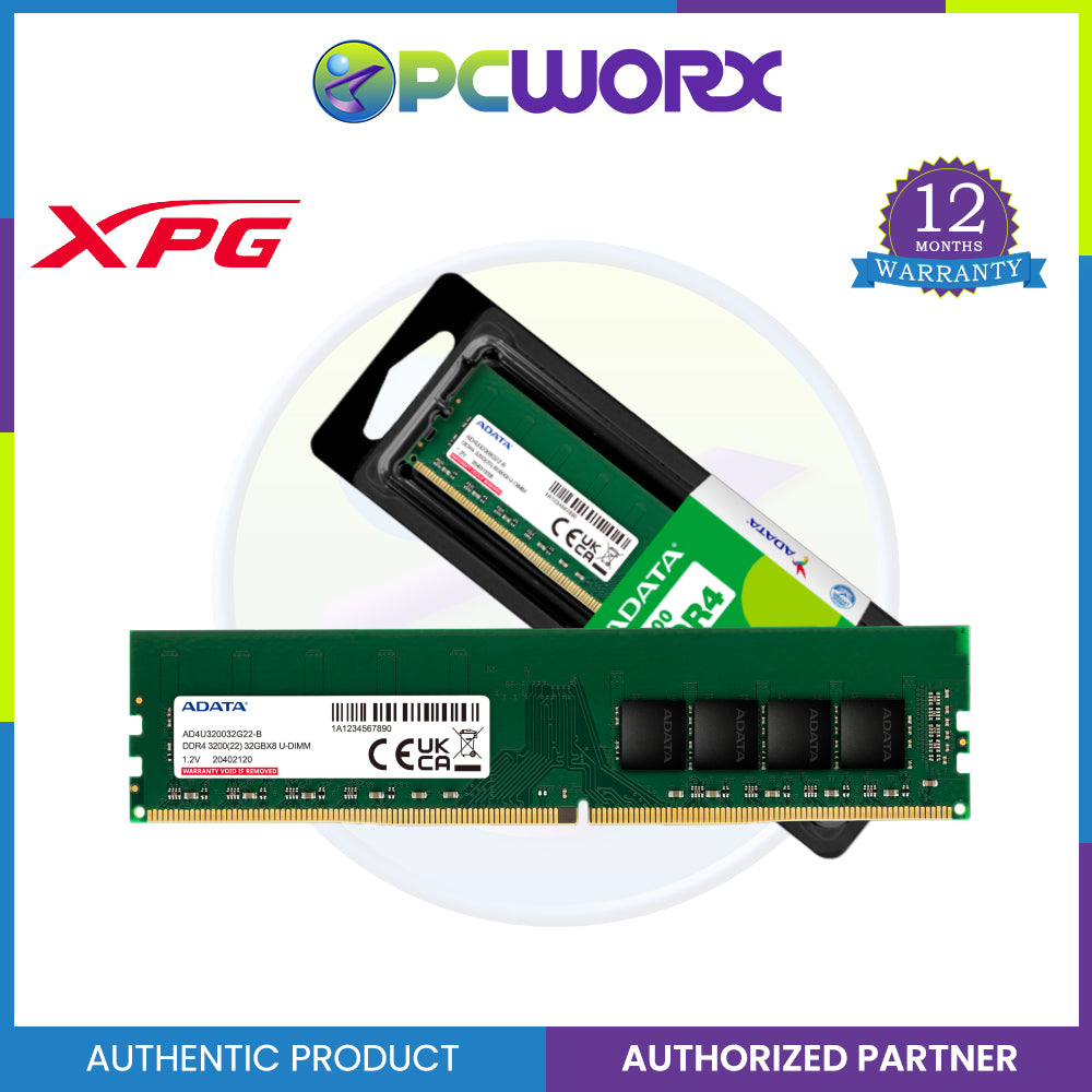 Adata 8GB / 16GB DDR4 3200Mhz Desktop Memory Dimm – PCWORX