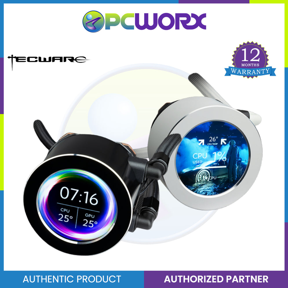 Tecware Eclipse 240 360 Argb Lcd Aio Cpu Cooler White Black — Pcworx