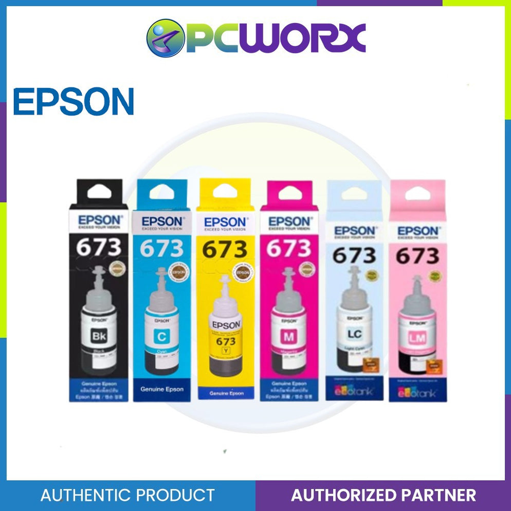 Epson T673 Original/Genuine Ink for L800, L805, L810, L850 & L1800 — PCWORX