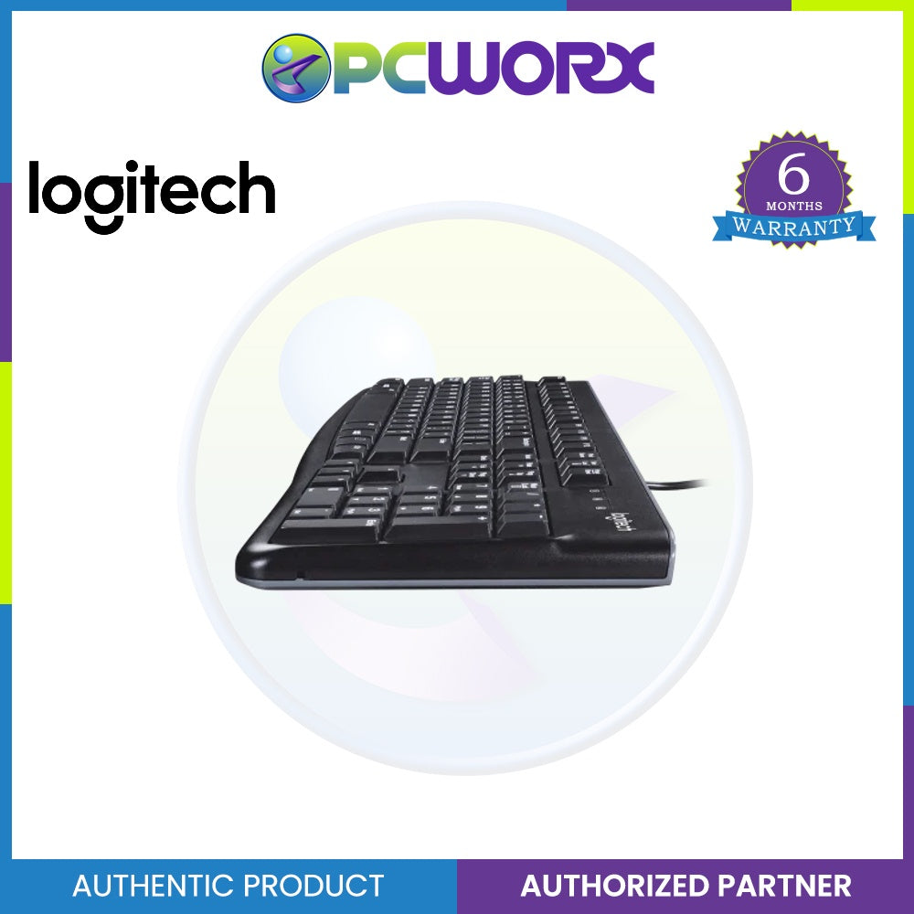 Logitech K120 Wired Keyboard, Full-Size, Spill Resistant, Curved Space ...