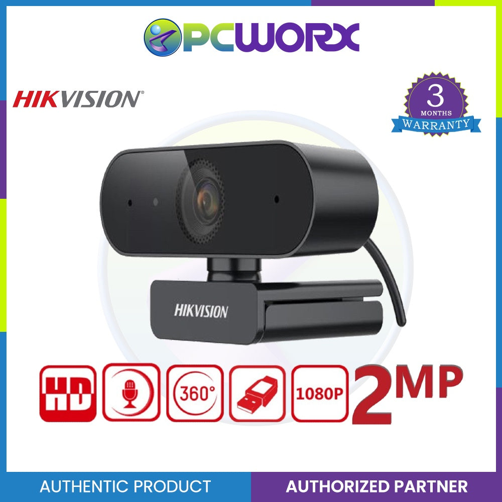 Hikvision DS-U02 2MP USB Webcam with Built-In Mic – PCWORX
