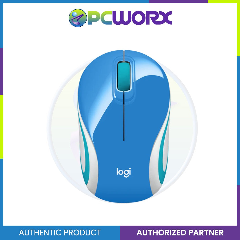 Logitech M187 Ultra Portable Wireless Mouse Blue — PCWORX