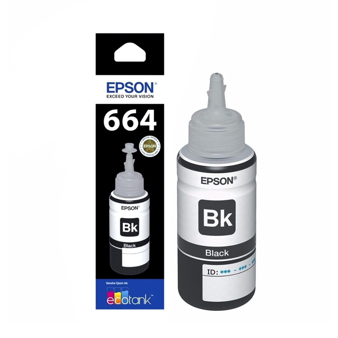 Epson T664100 L100/L200 Ink Bottle Black,Cyan,Magenda,Yellow 70mL – PCWORX